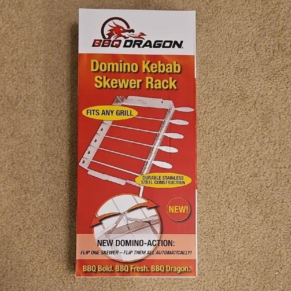 Dining | Bbq Dragon Domino Kebab Skewer Rack | Poshmark